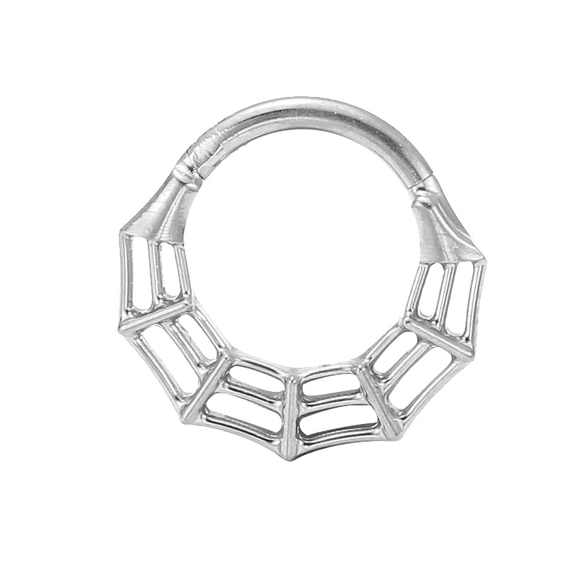 Web Titanium Hinged Ring – Charm ltd